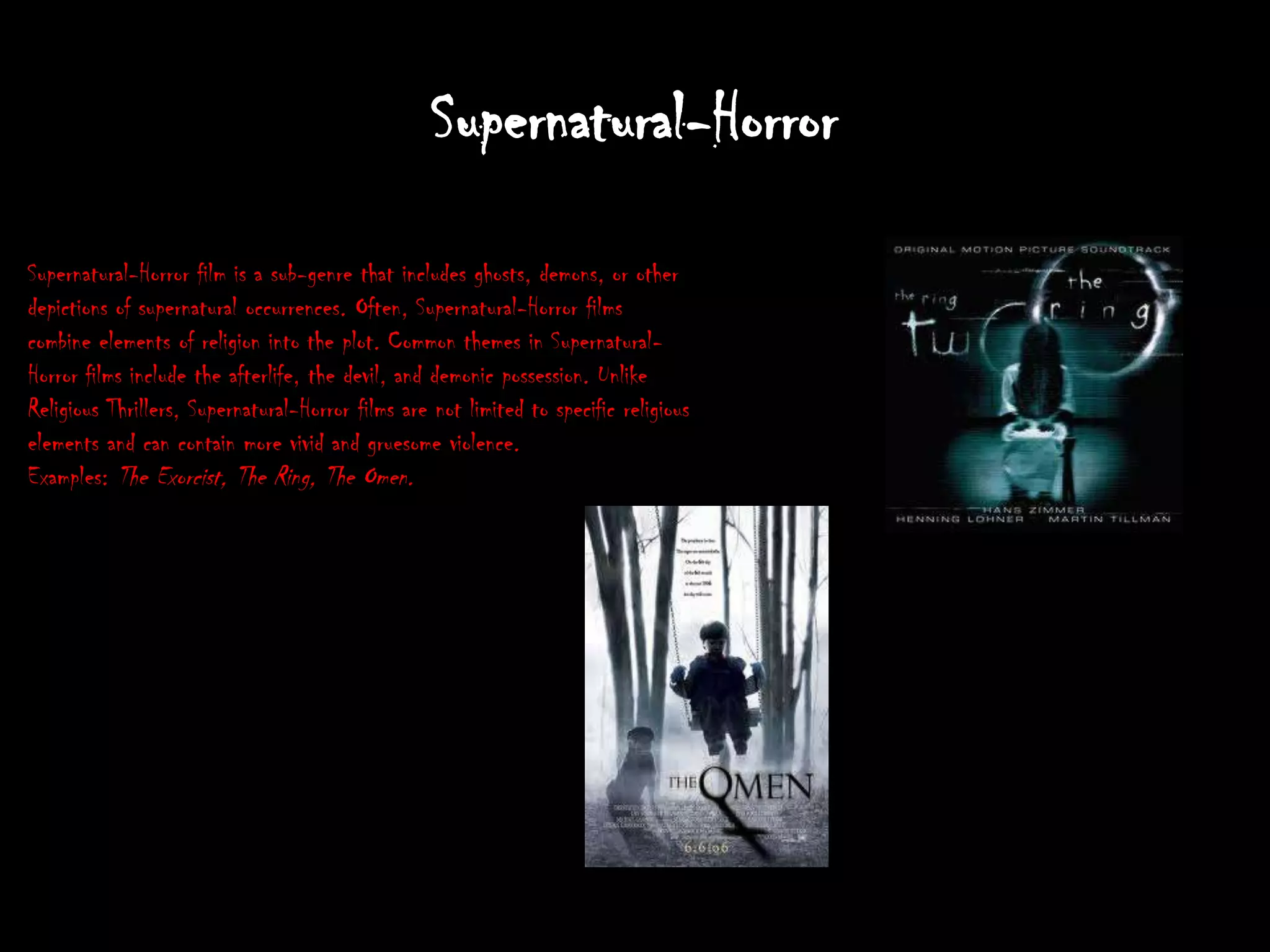 Horror genre & sub genre | PPTX