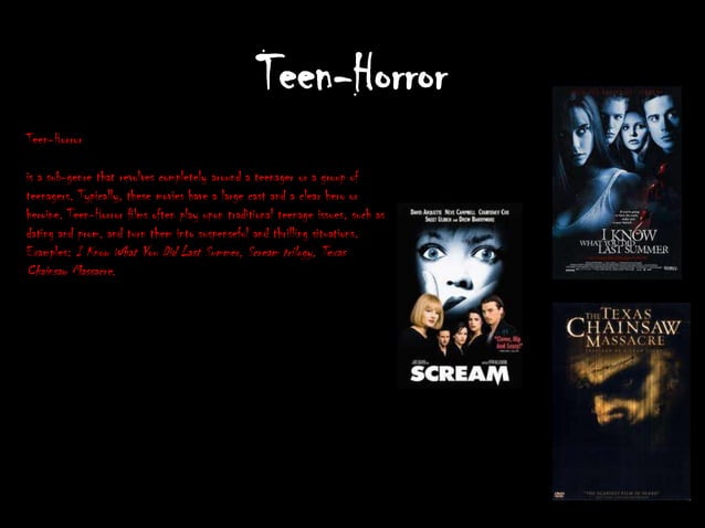 Horror genre & sub genre | PPT
