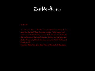Horror genre & sub genre | PPTX
