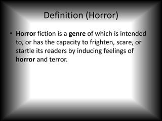 Horror Research 1 | PPT