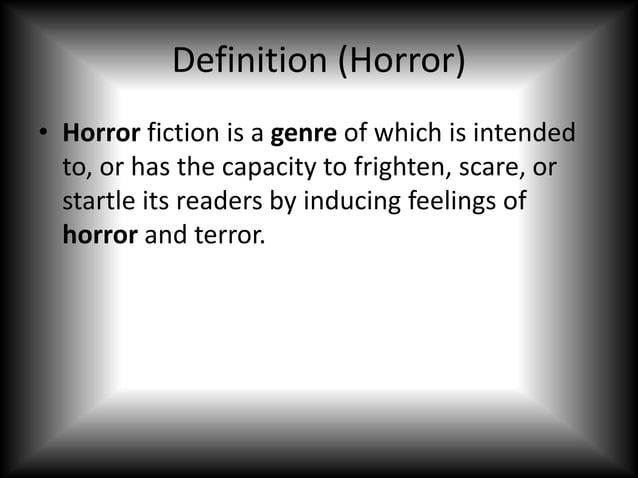 Horror Research 1 | PPT