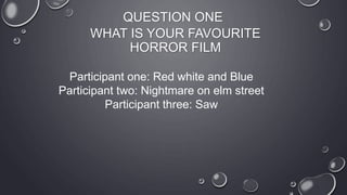Horror movie focus group transcript | PPT