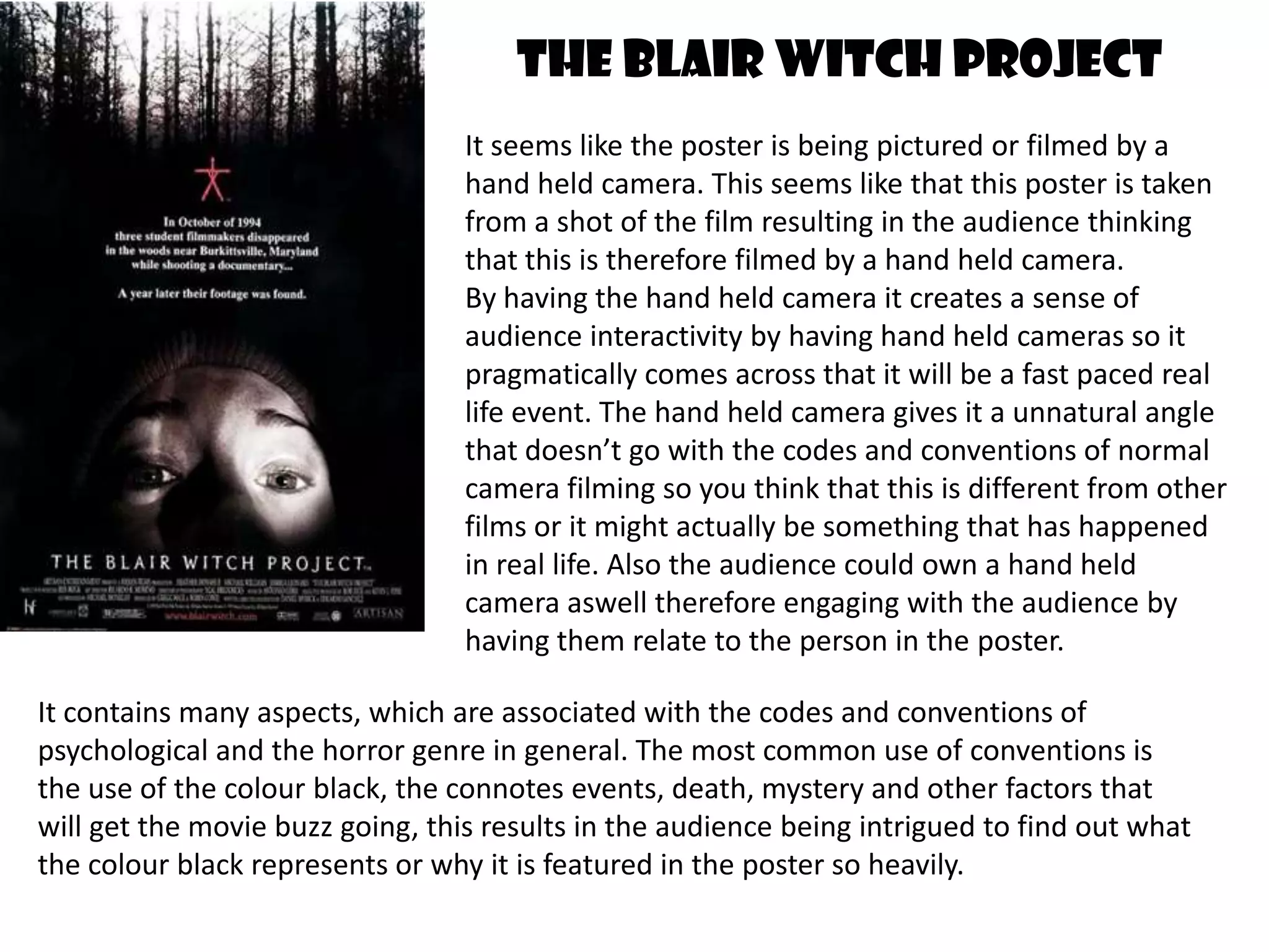 Horror movie poster analysis | PPTX