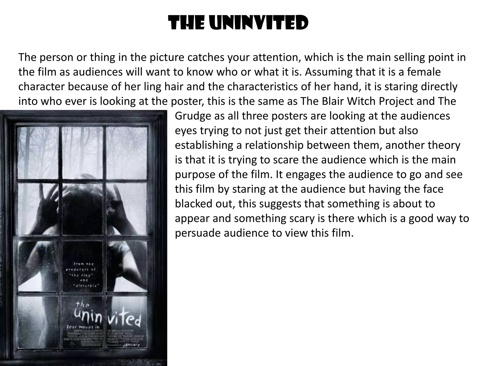 Horror movie poster analysis | PPTX