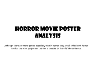 Horror movie poster analysis | PPTX
