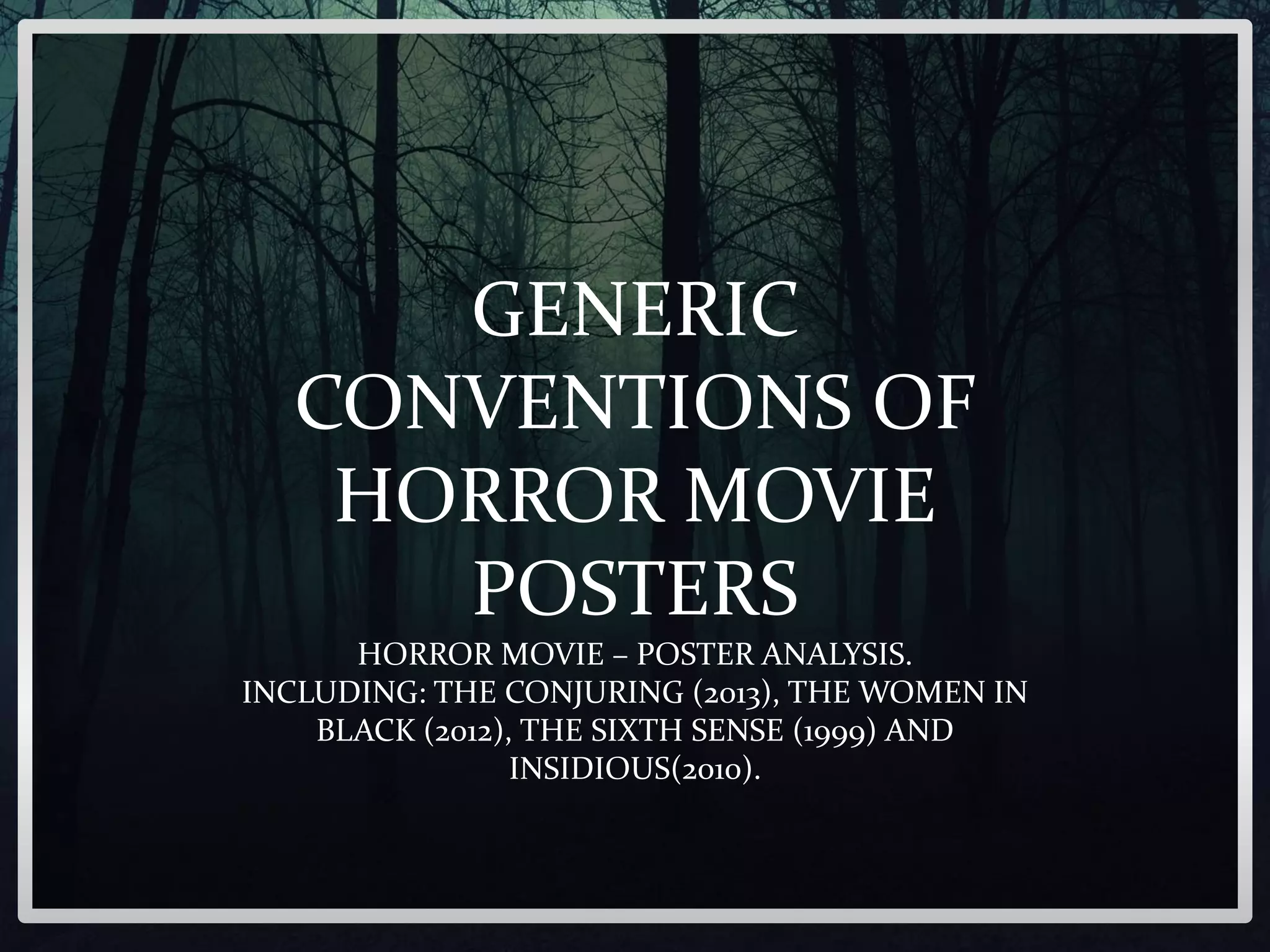 Horror movie poster analysis | PPTX