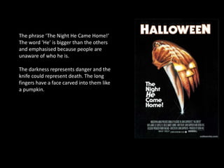 Horror movie poster analysis | PPTX