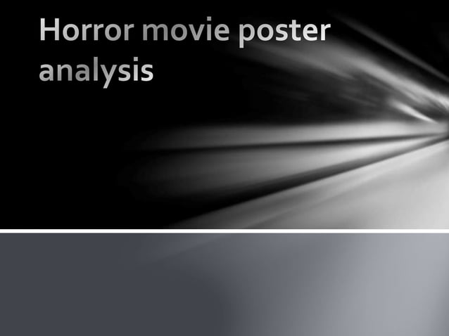 Horror movie poster analysis 3 | PPT