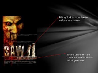Horror movie poster analysis 3 | PPTX