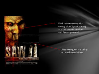 Horror movie poster analysis 3 | PPTX