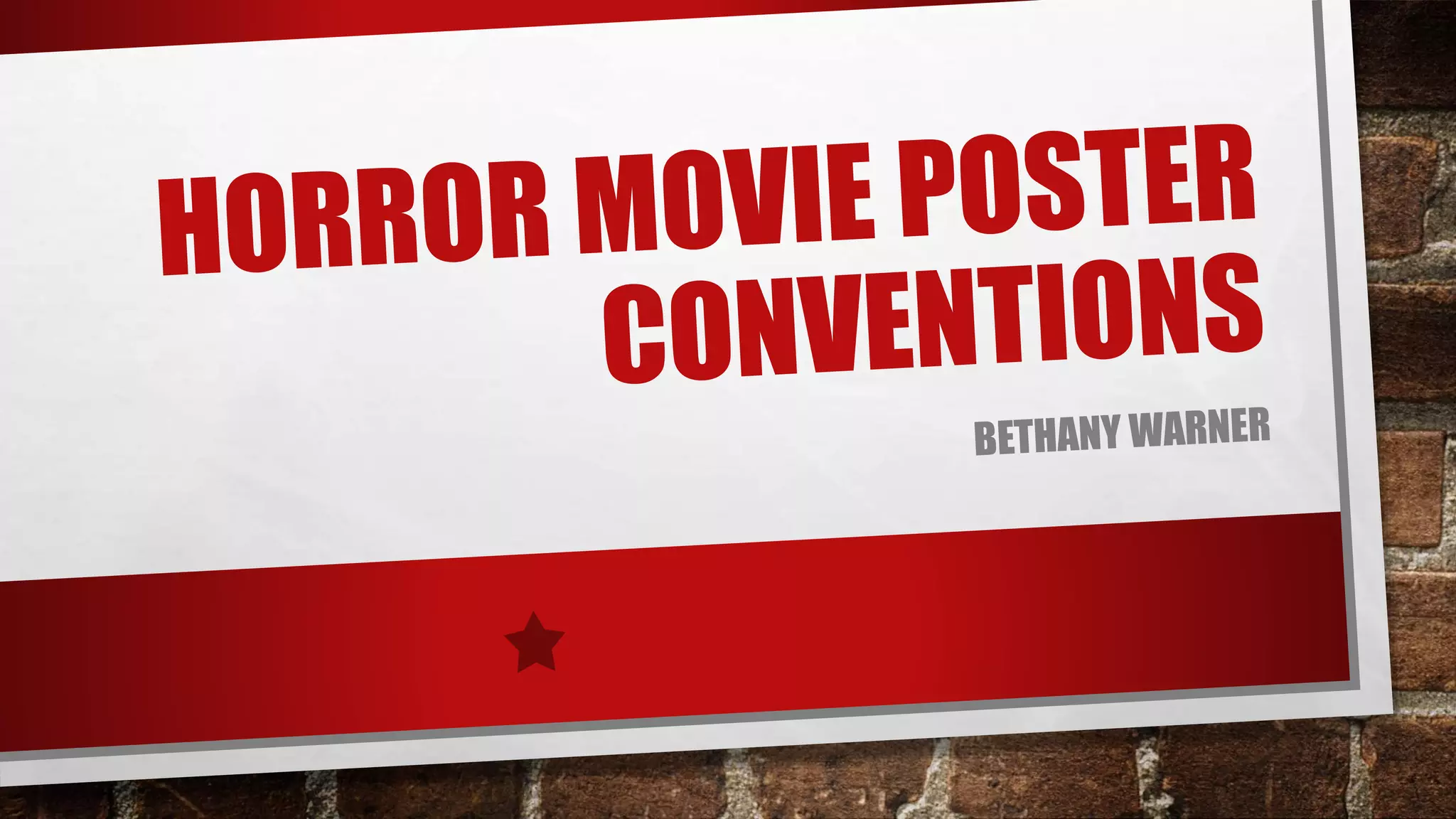 Horror movie poster conventions | PPT