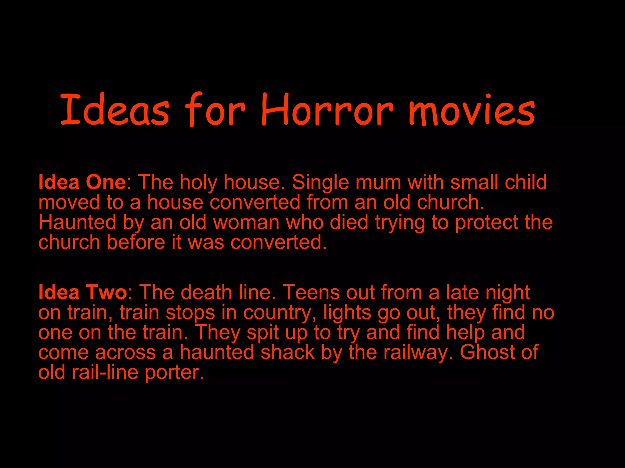 Horror Movie Powerpoint | PPT