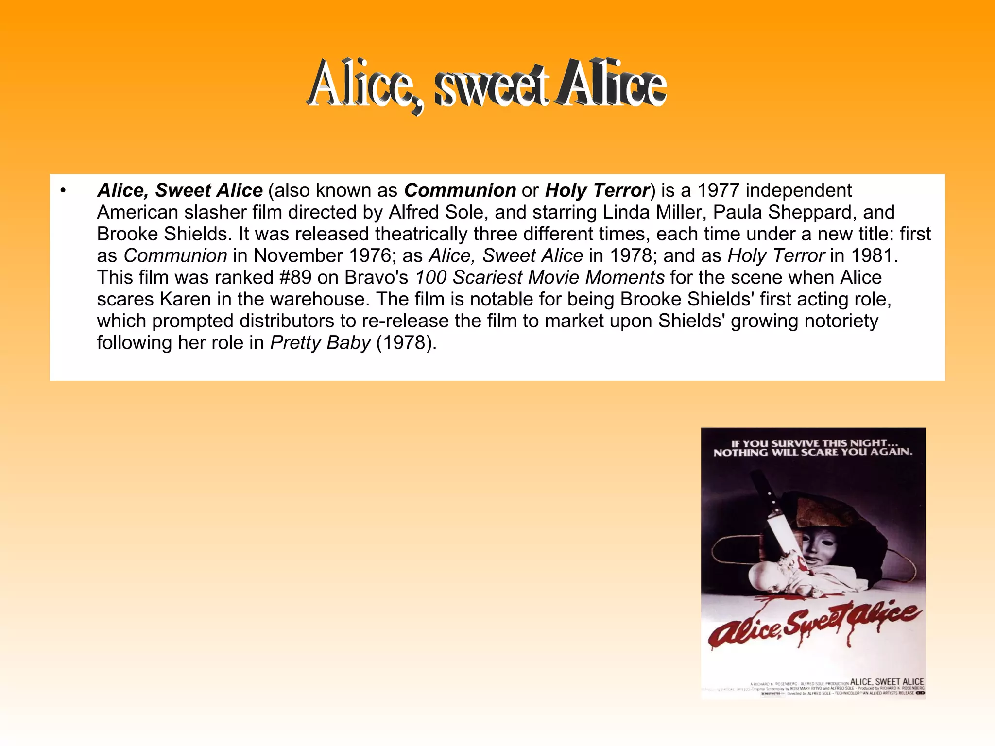 Horror movies | PPT