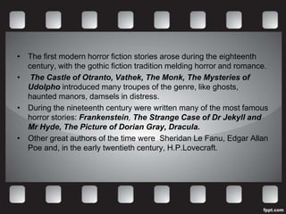 Horror movies | PPTX | Horror | Genres