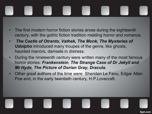 Horror movies | PPTX | Horror | Genres