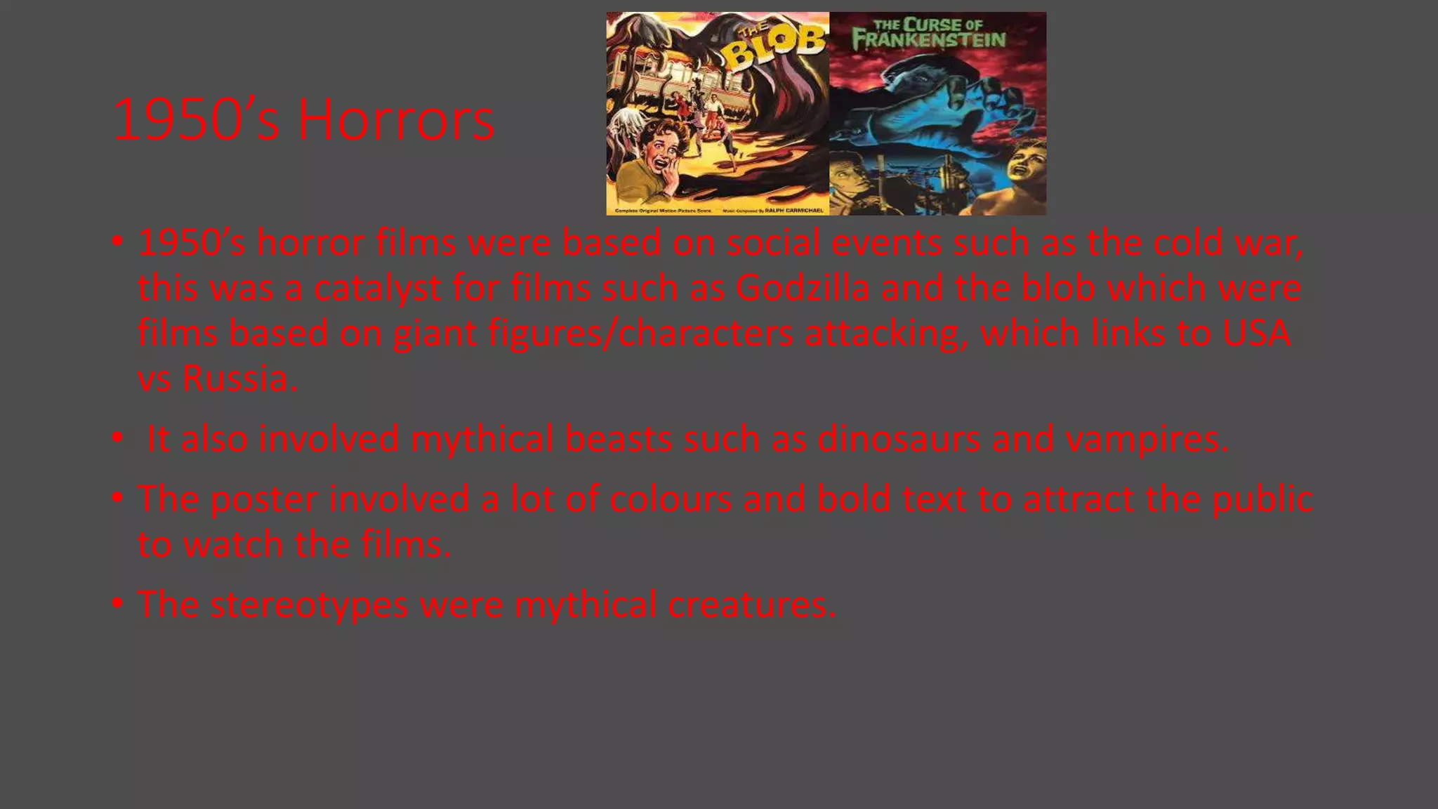 Horror movie Comparison | PPTX