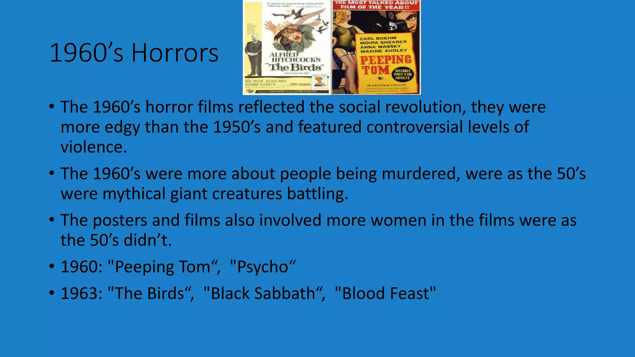 Horror movie Comparison | PPTX