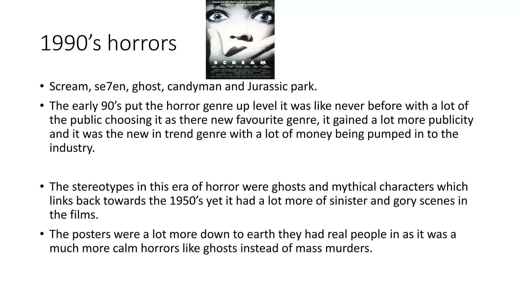 Horror movie Comparison | PPTX