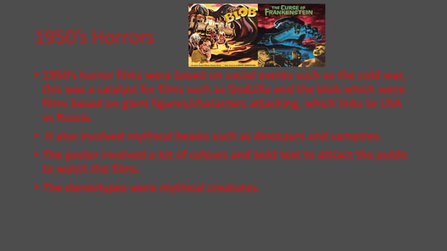 Horror movie Comparison | PPT