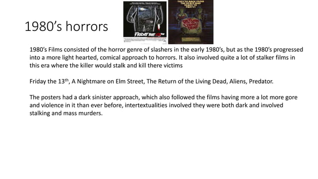 Horror movie Comparison | PPT