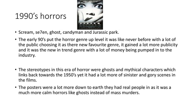 Horror movie Comparison | PPT