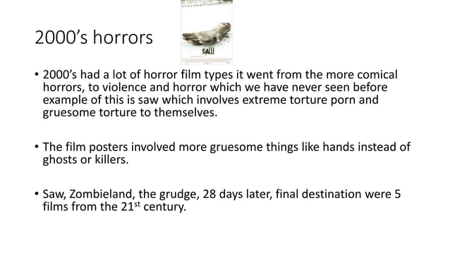 Horror movie Comparison | PPT