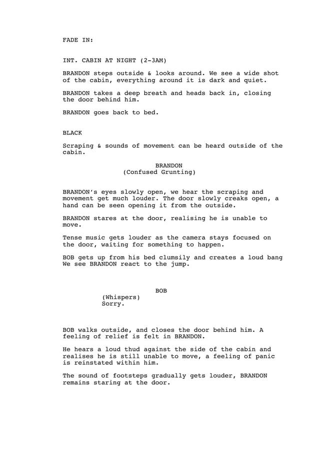 Horror movie script | PDF