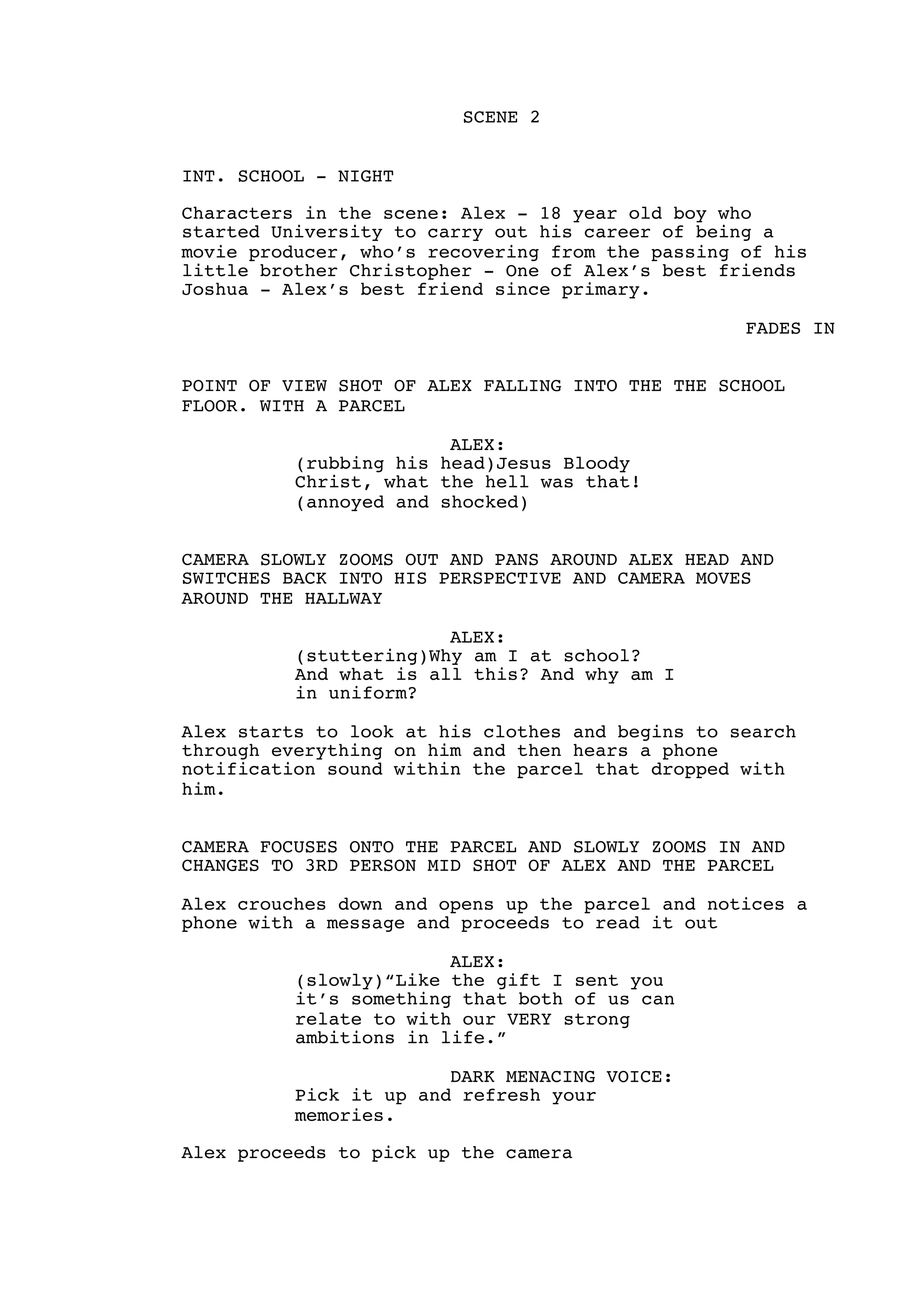 Horror movie script export | PDF