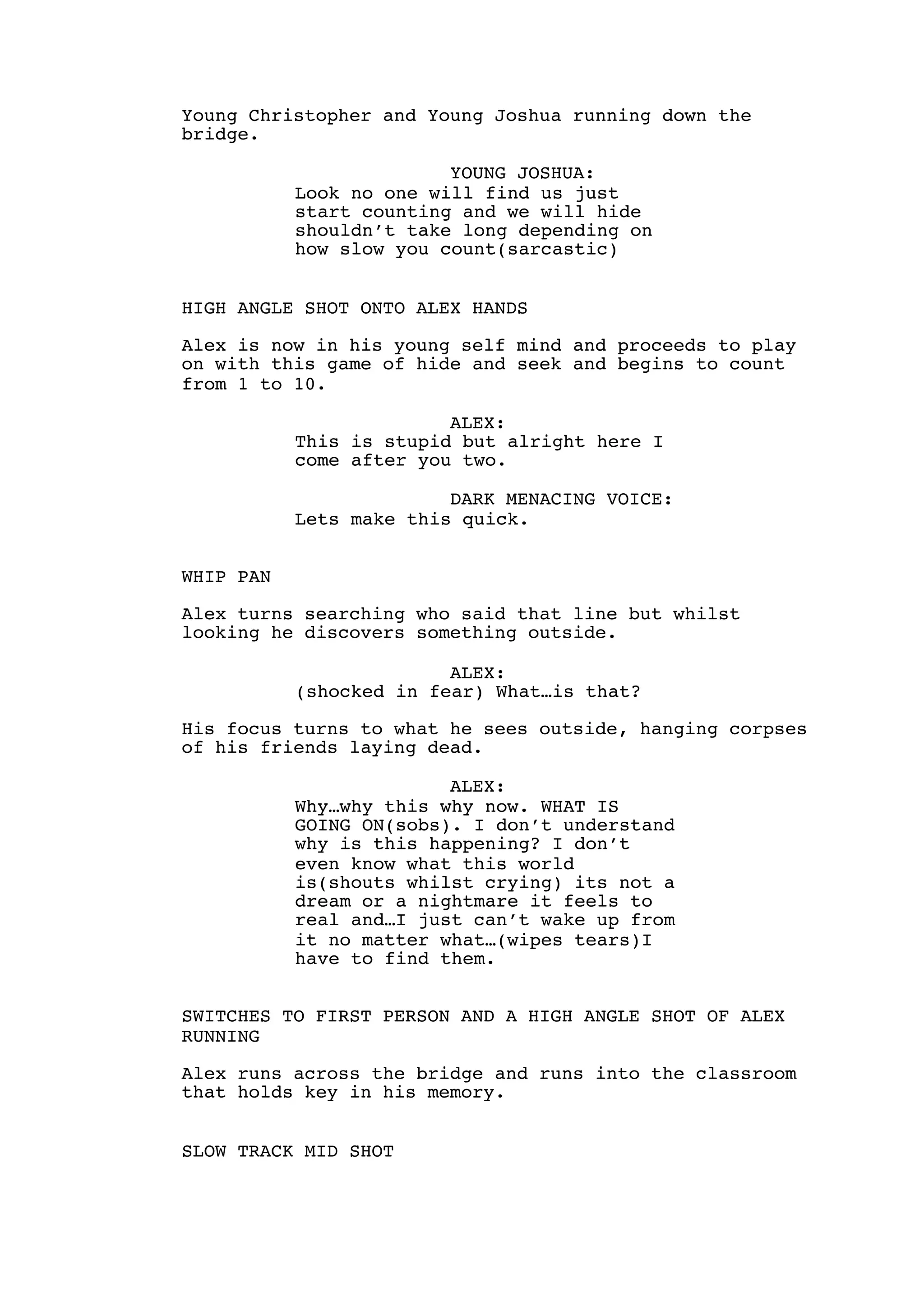 Horror movie script export | PDF