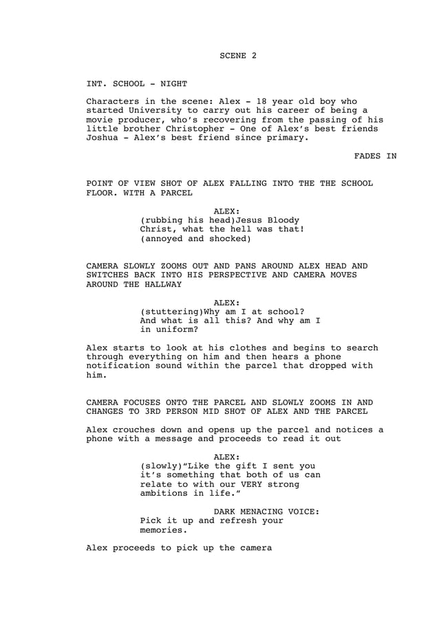 Horror movie script export | PDF