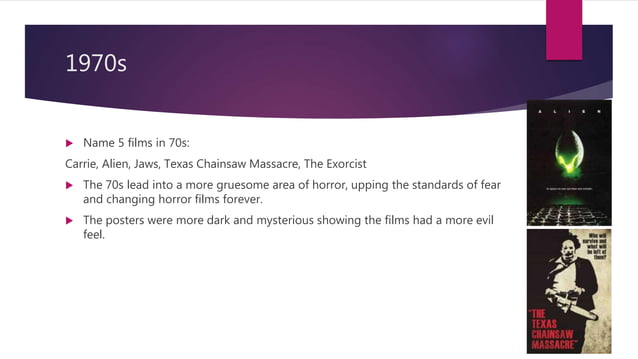 Horror movies timeline | PPTX