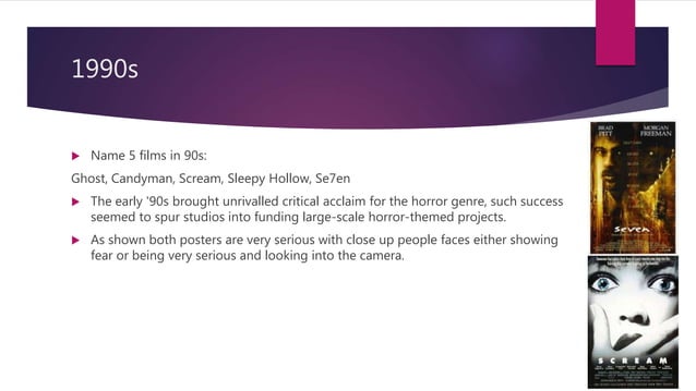 Horror movies timeline | PPTX