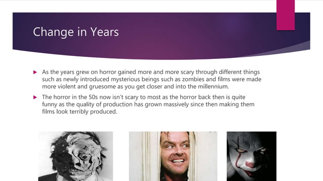 Horror movies timeline | PPTX