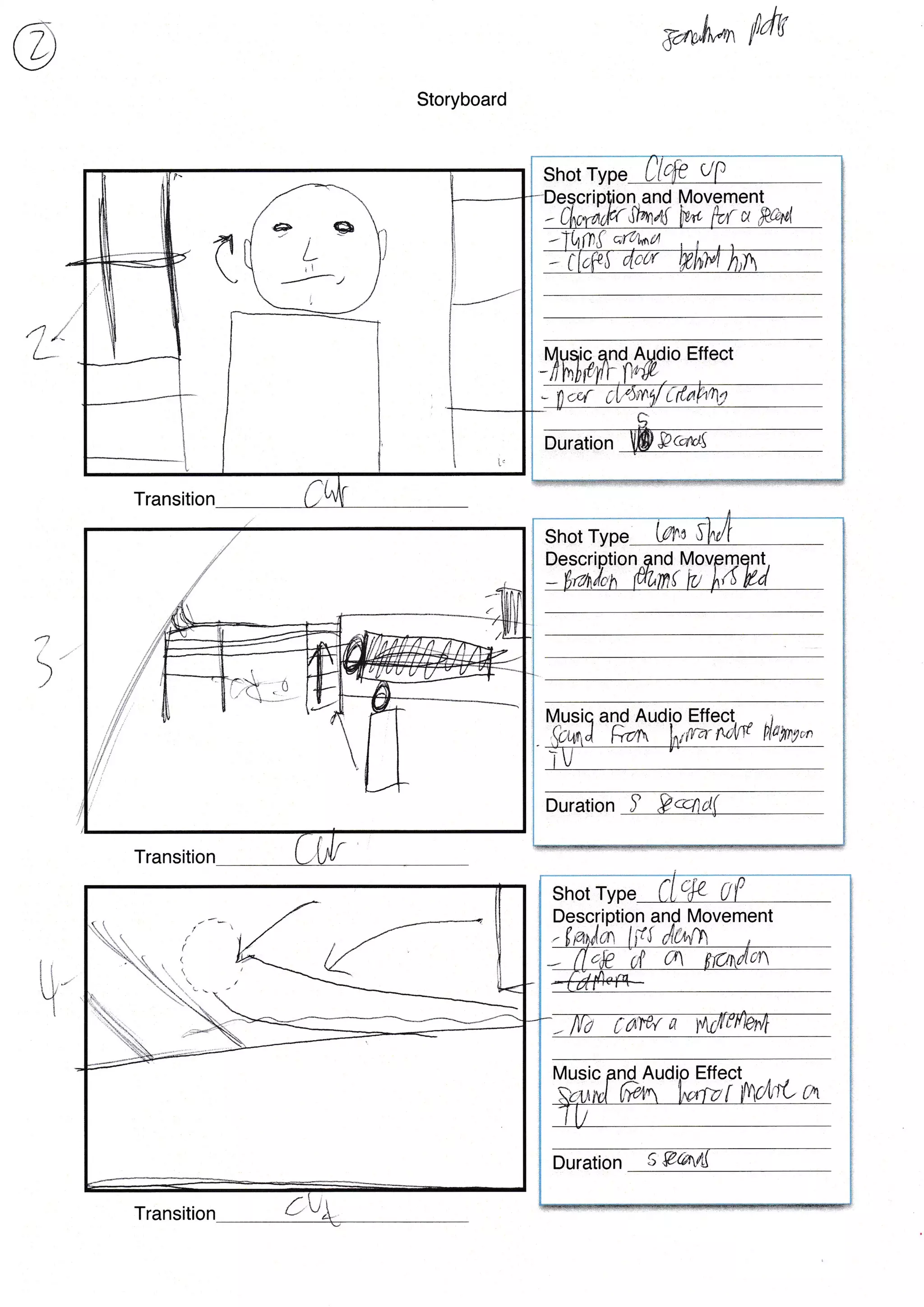 Horror Movie Storyboard | PDF