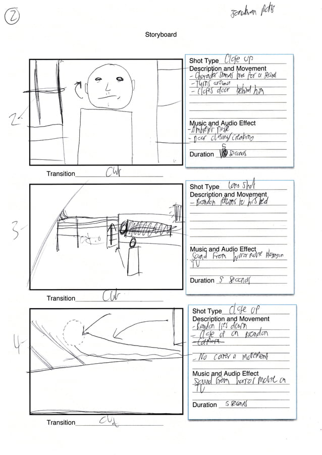 Horror Movie Storyboard | PDF