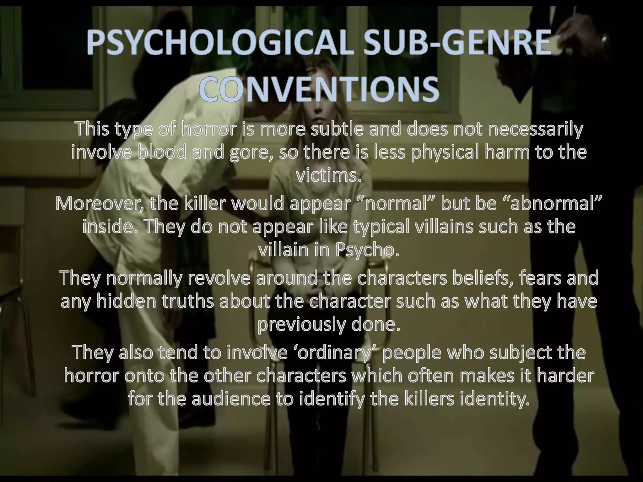 Horror movie sub genres (patricia) | PPTX