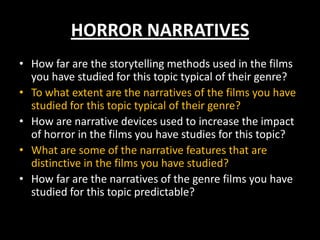 Horror Narratives | PPTX