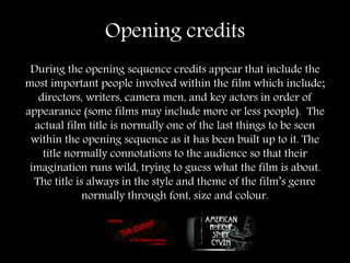 Horror opening sequence conventions | PPTX
