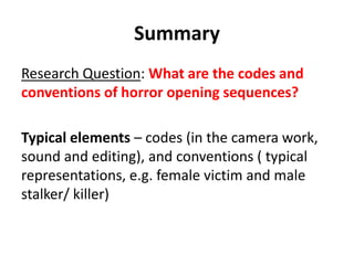 Horror opening sequences | PPT