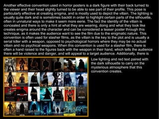 Horror poster conventions | PPT