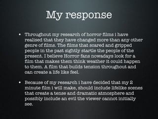 Horror powerpoint | PPT | Horror | Genres