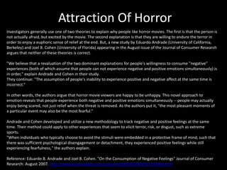 Horror Presentation (Research) | PPTX