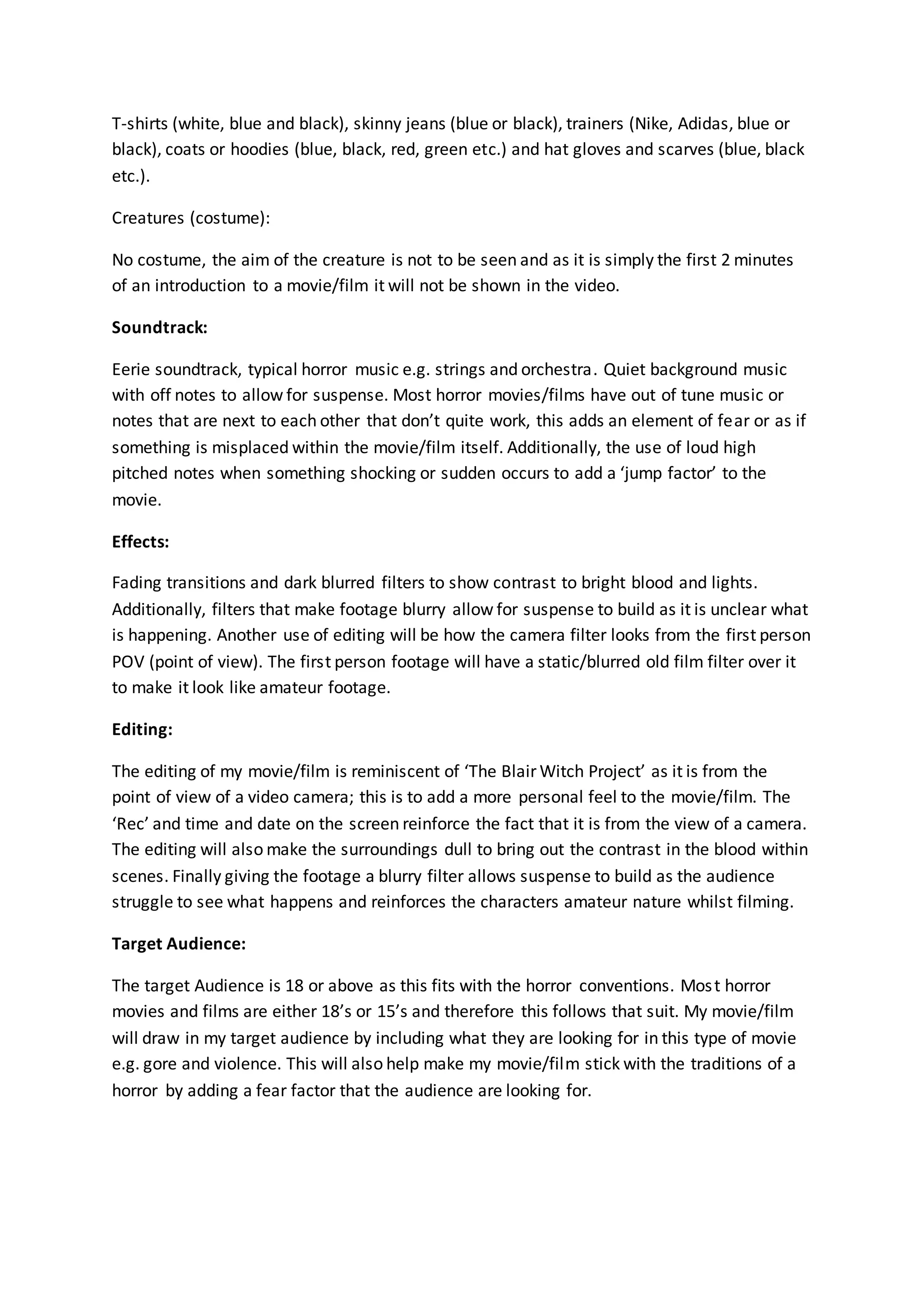 Horror proposal | DOCX