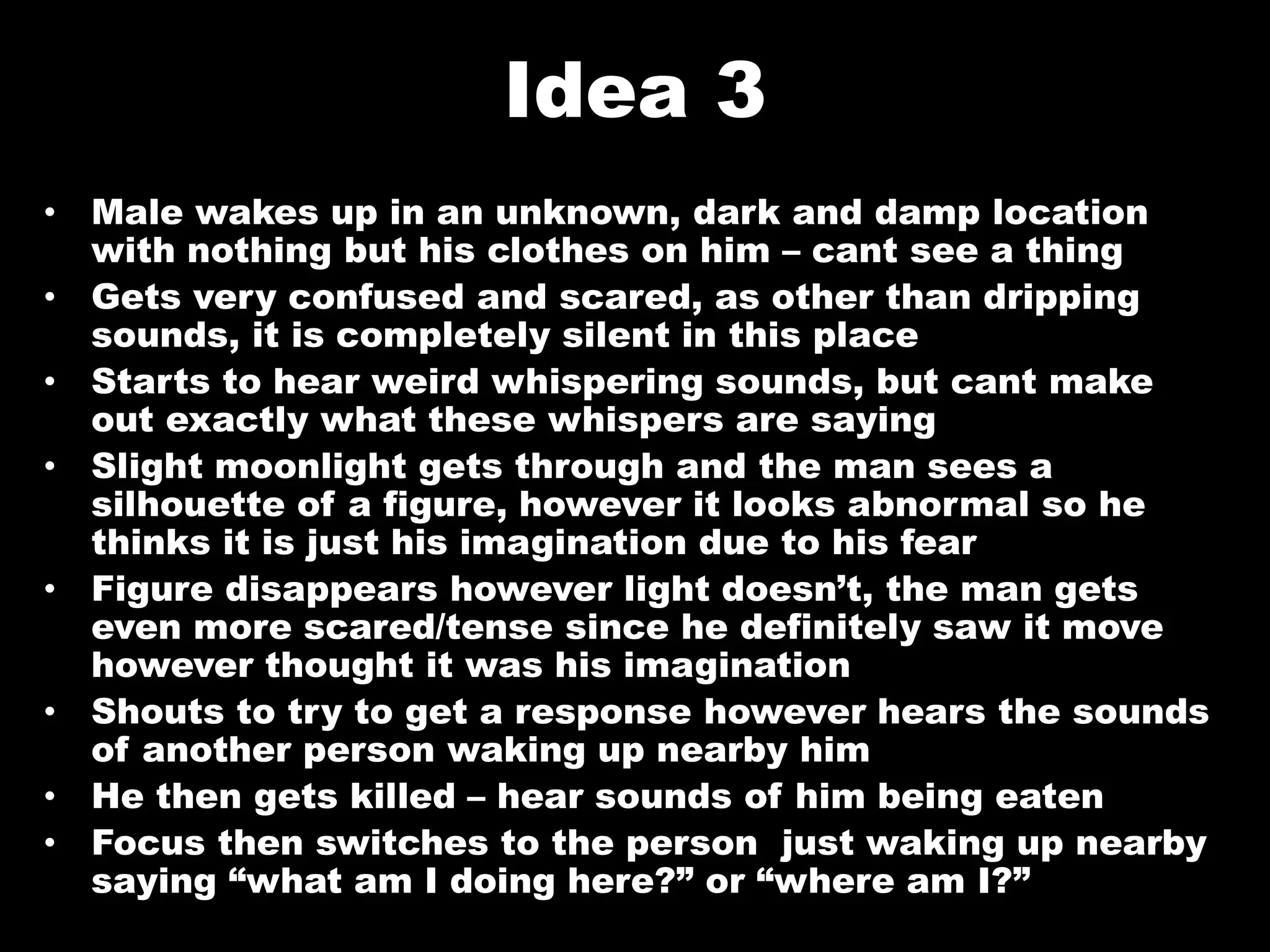 Horror script ideas | PPT