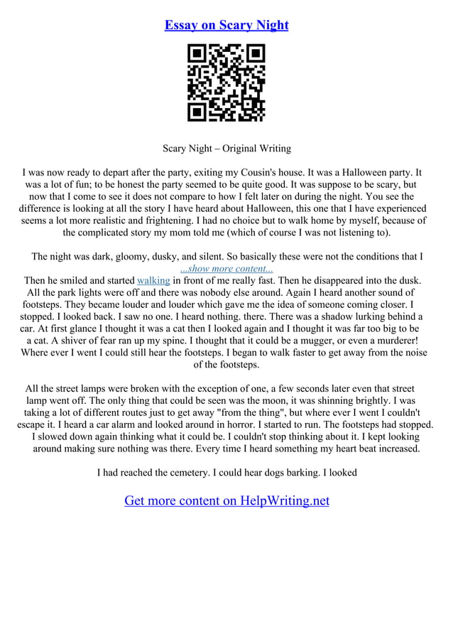 Horror Story Essay | PDF