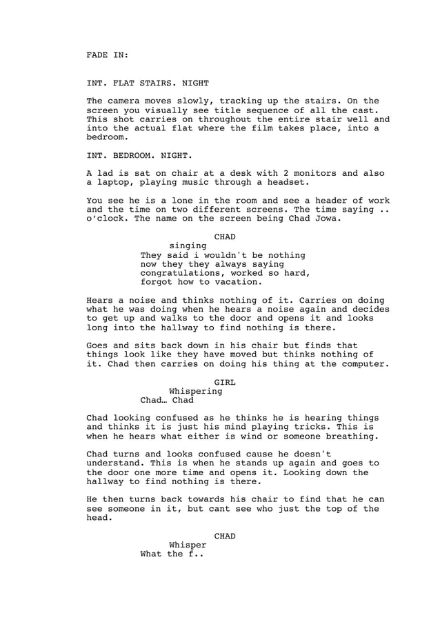 Horror story script 1 | PDF