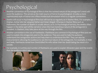 Horror sub genres | PPT