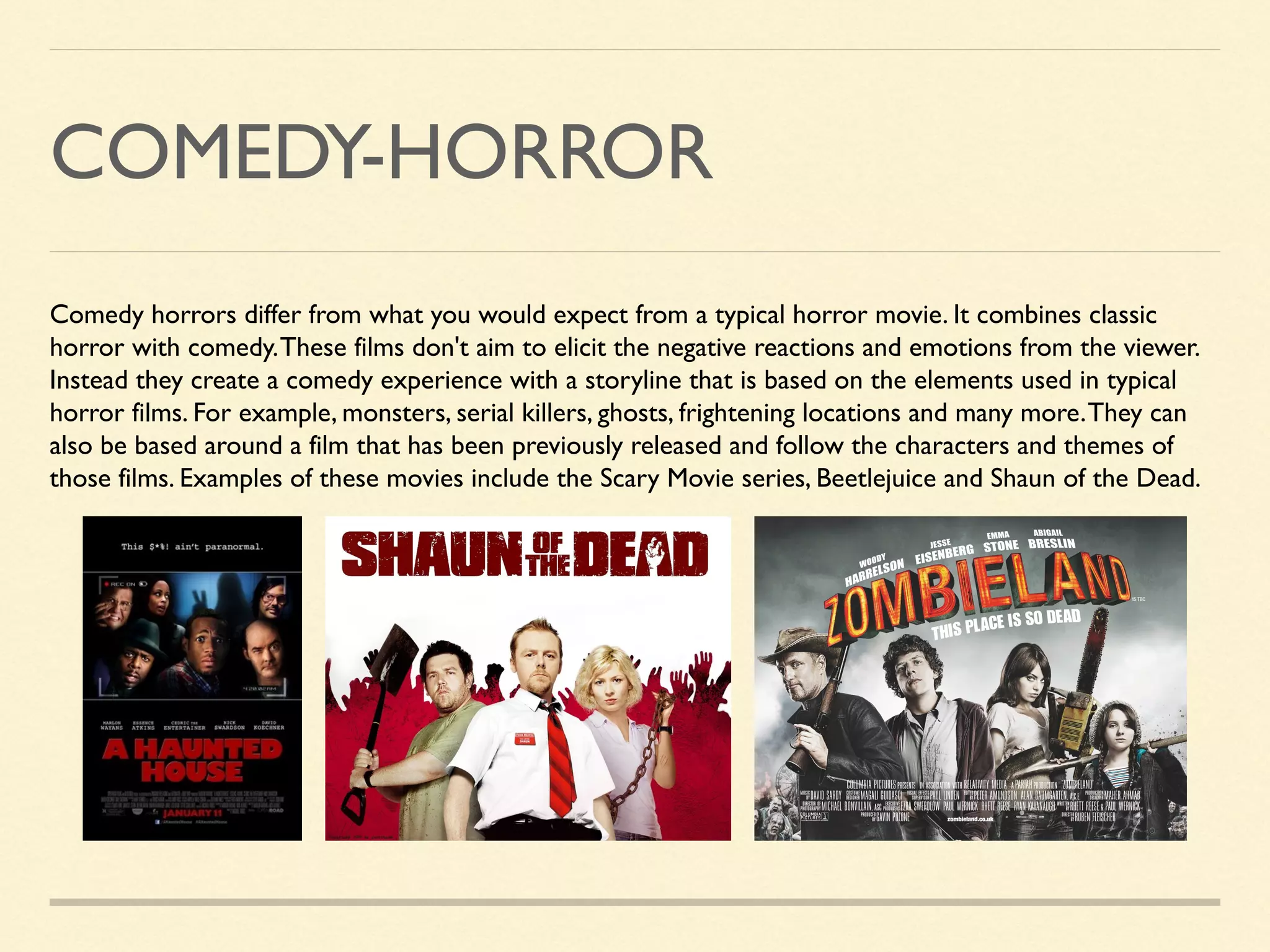 The Sub-Genres of Horror | PPT