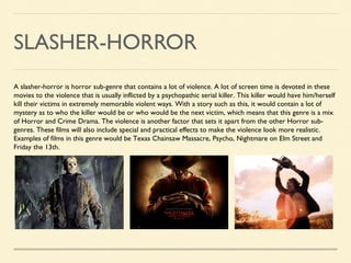 The Sub-Genres of Horror | PPT
