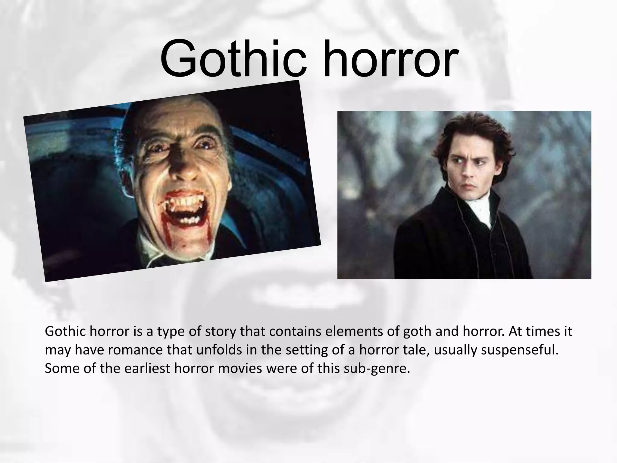 Horror sub genres | PPTX